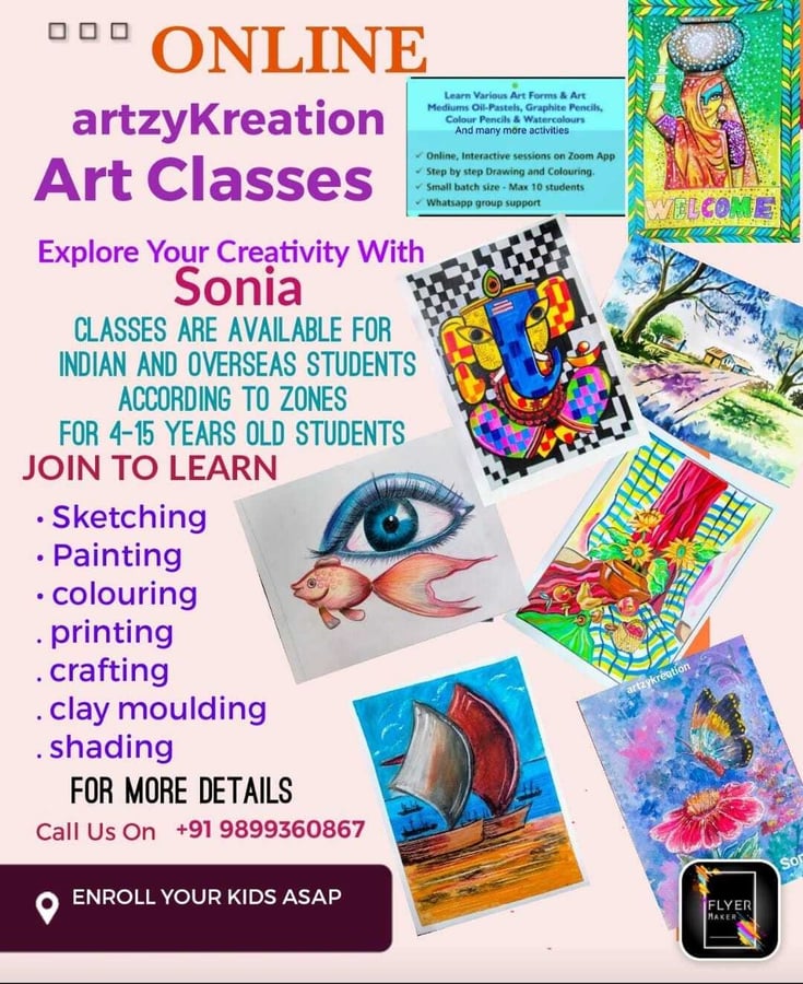 Art and Craft classes for Kids. After-school classes and Events.