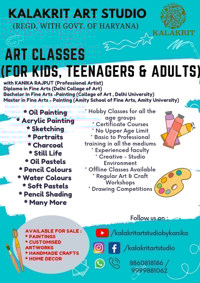 Art and Craft classes for Kids. After-school classes and Events.